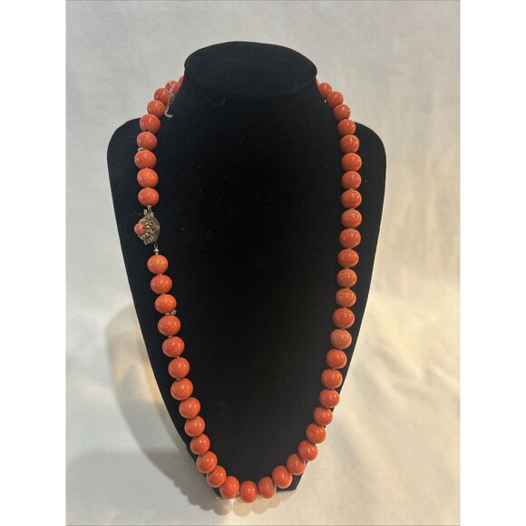 Miriam Haskell | Jewelry | Vintage Signed Miriam Haskell Orange Beaded ...